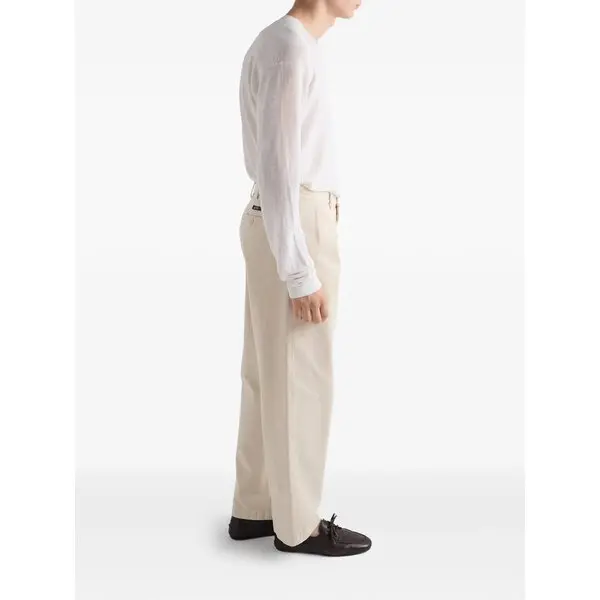 Prada Neutrals Trousers Wide-leg Trousers
