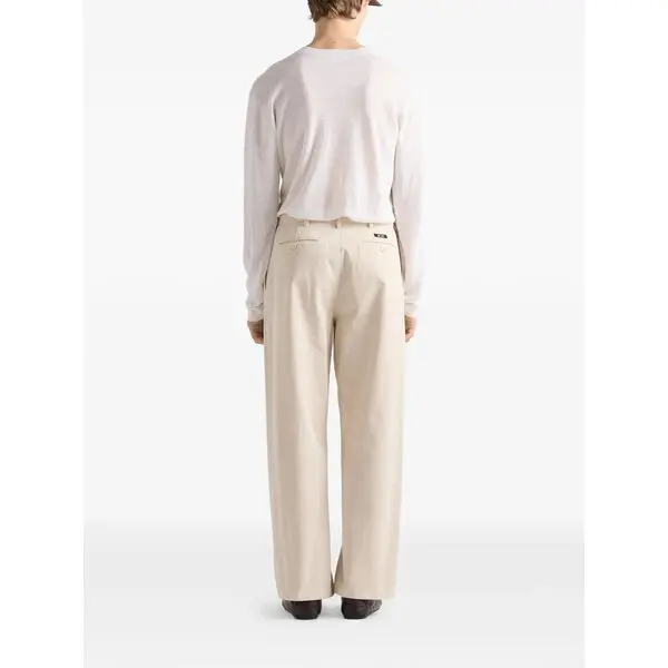 Prada Neutrals Trousers Wide-leg Trousers
