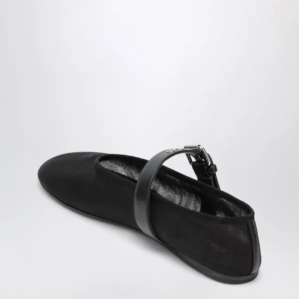 Miu Miu Fabric Ballet Flats With Buckle