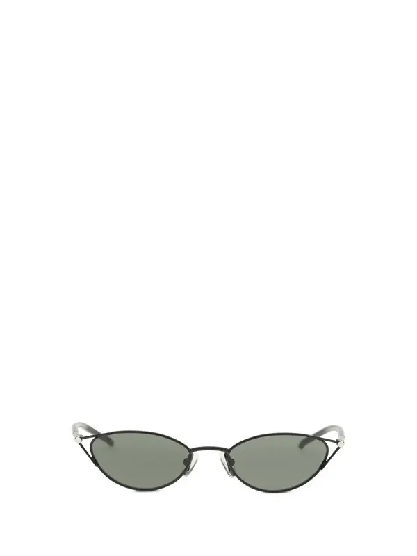 Alexander McQueen Slim Cat-eye Sunglasses With T-bar - Black