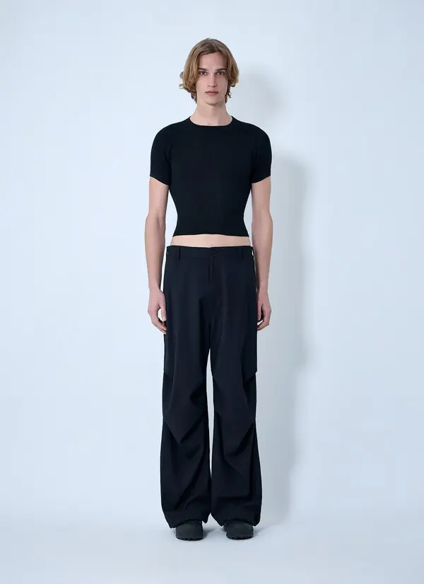 RIER Ribbed Knit Cropped Top