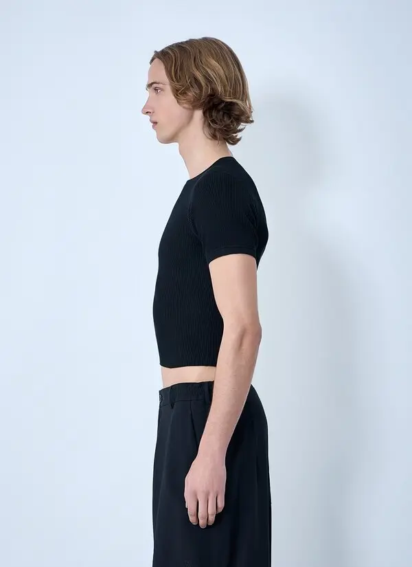 RIER Ribbed Knit Cropped Top