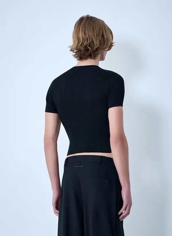RIER Ribbed Knit Cropped Top