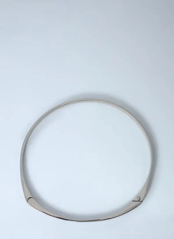 TOTEME Signature Metal Collar Necklace - Silver