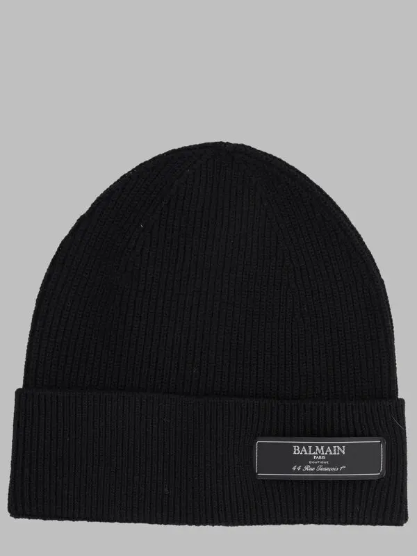 Balmain Berretto Con Patch Logo