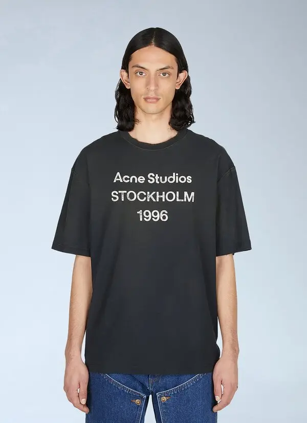 Acne Studios Logo Print T-shirt - Black