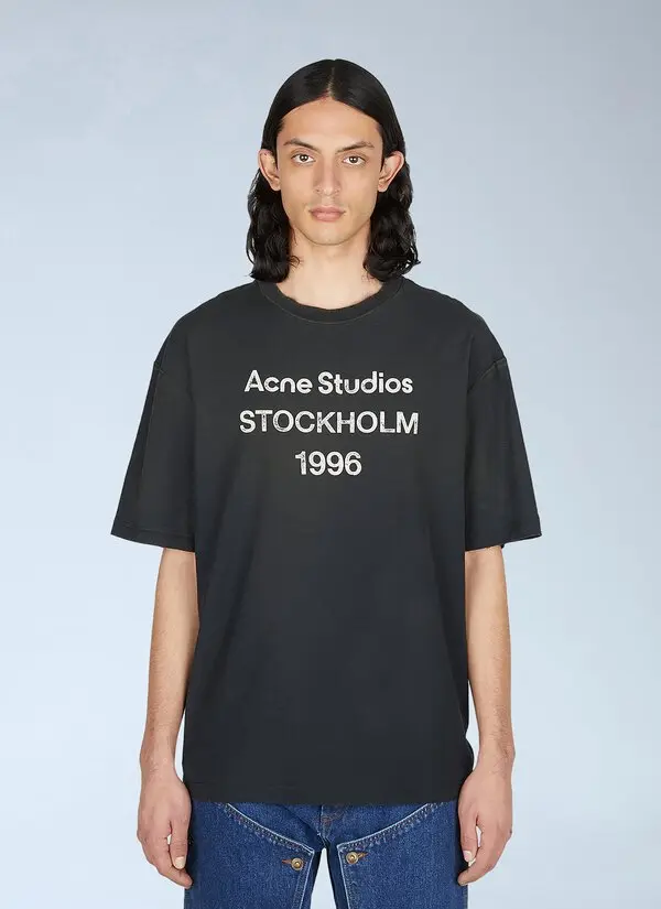 Acne Studios Logo Print T-shirt - Black