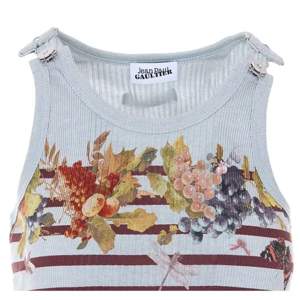 JEAN PAUL GAULTIER Mariniere Grape Printed Tank Top
