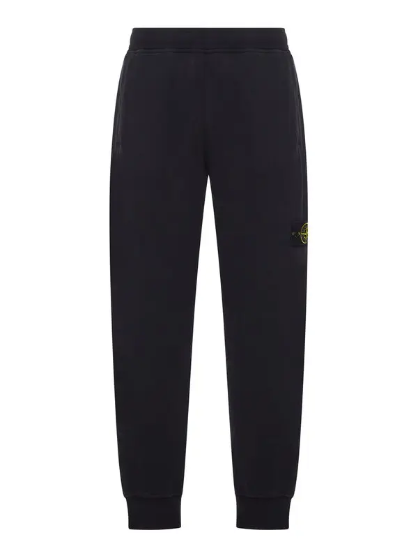 Stone Island Cotton Joggers With Compass Logo