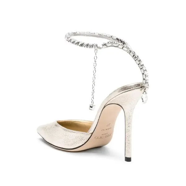 JIMMY CHOO Crystal Embellished Pointed Toe Stiletto Pumps