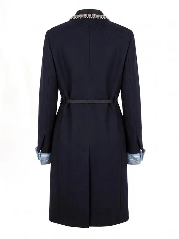 Prada Coat With Belt - Multicolor