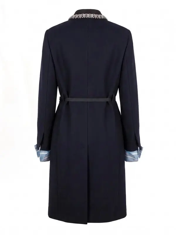 Prada Wool Belted Coat - Multicolor