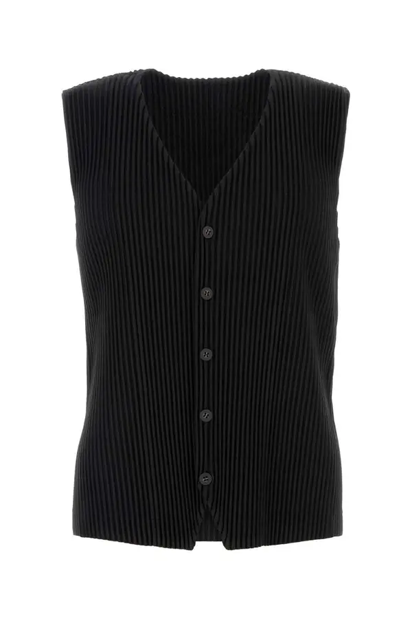 Issey Miyake Polyester Vest - Black