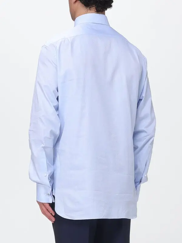Zegna Cotton Poplin Classic Shirt - Blue