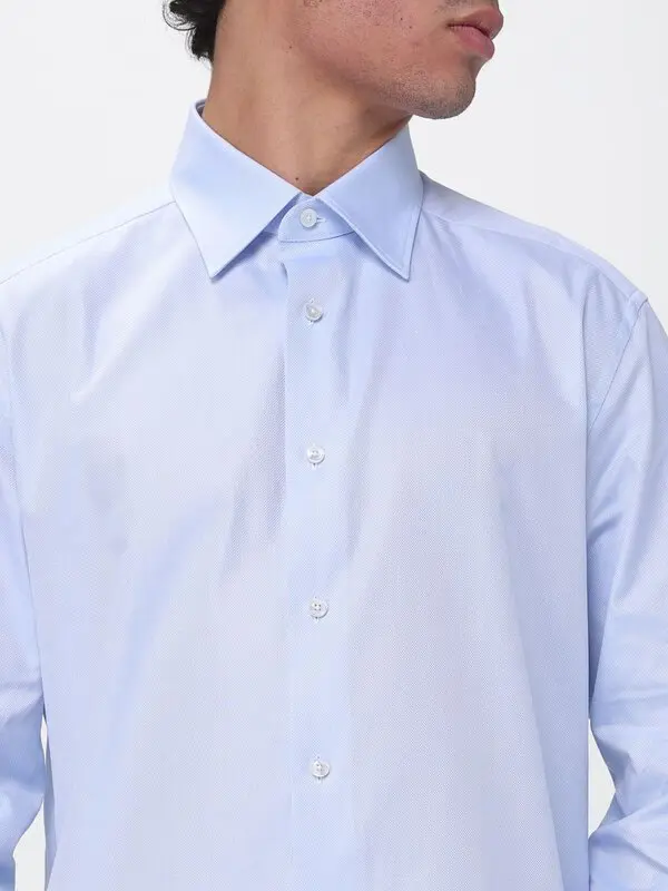 Zegna Cotton Poplin Classic Shirt - Blue