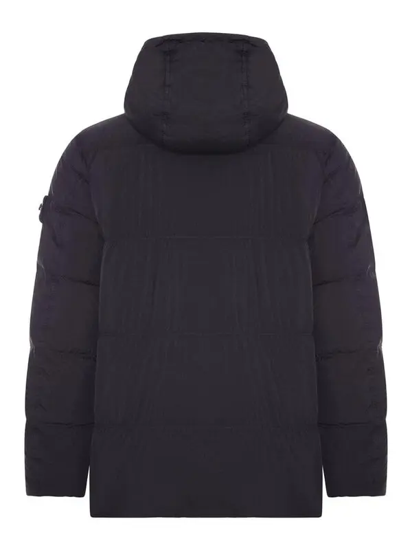 Stone Island Hooded Down Jacket - Black