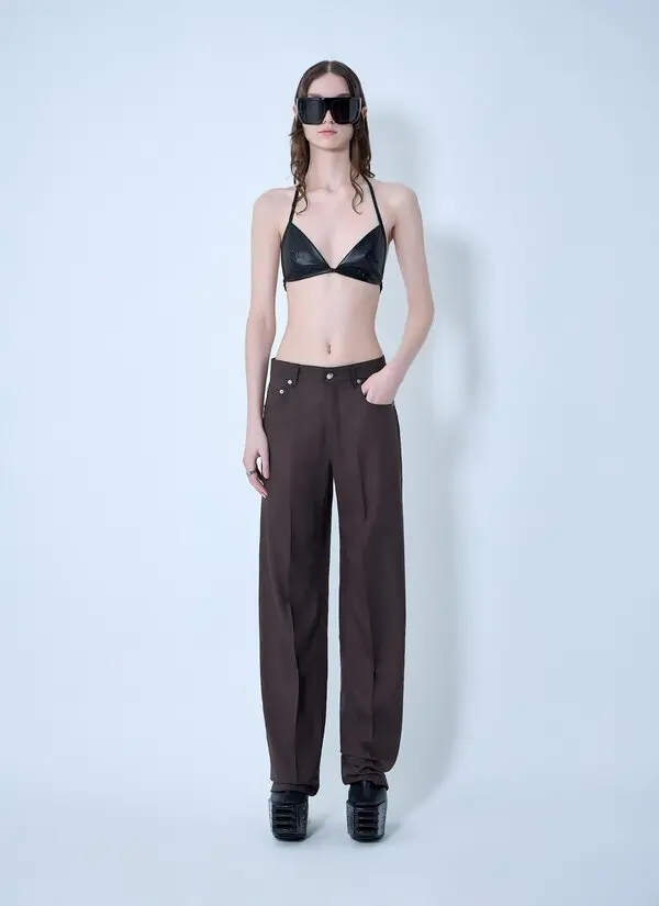 Rick Owens Leather Triangle Bikini Top