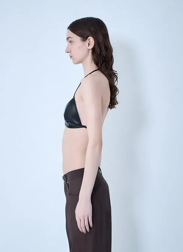 Rick Owens Leather Triangle Bikini Top