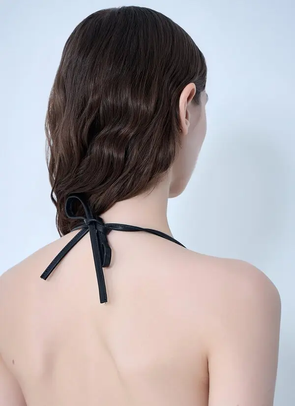 Rick Owens Leather Triangle Bikini Top
