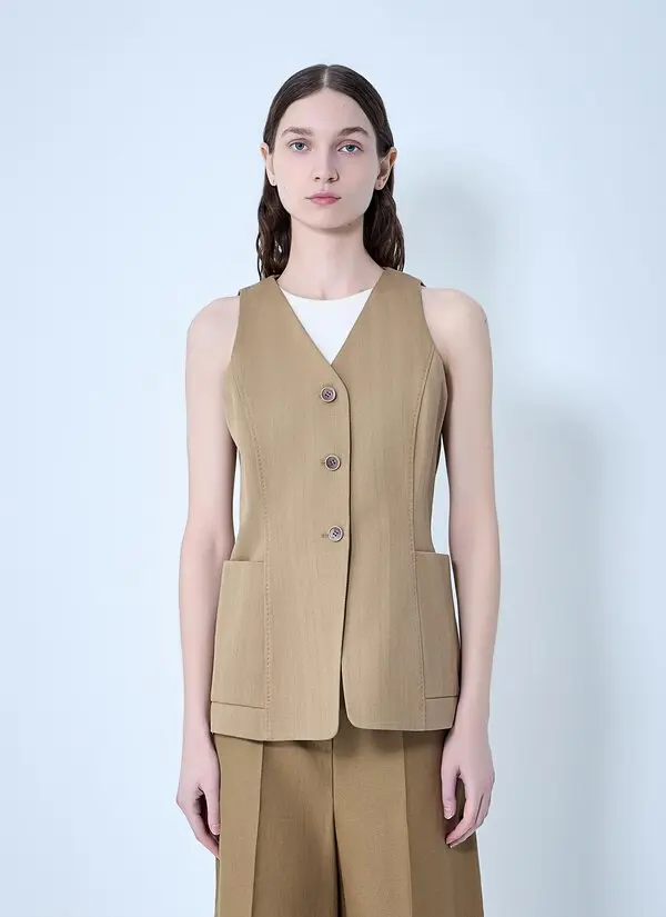 Max Mara Tailored Vest With Button Fastening - Multicolor