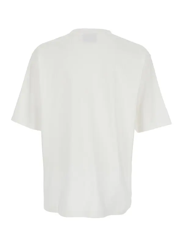 Dsquared2 White T-shirt With Logo Print On The Front In Cotton For