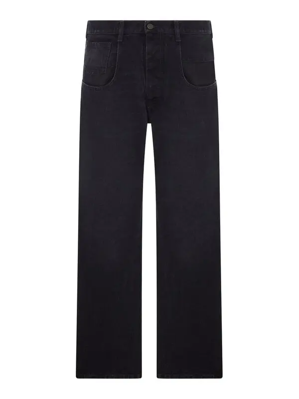 MAISON MARGIELA Straight Leg Jeans In Cotton Denim - Black