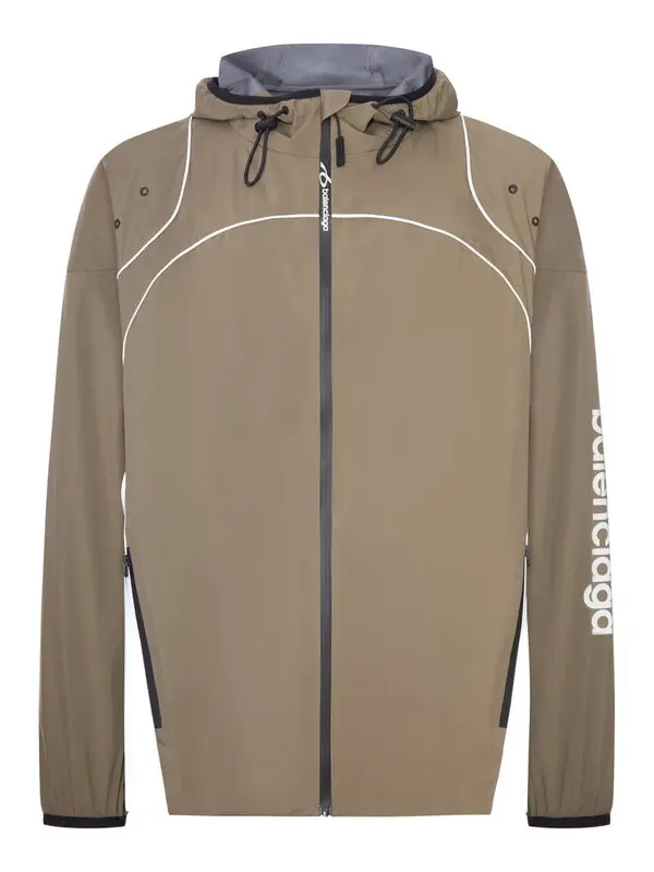 Balenciaga Men`s Techwear Zip-up Jacket In Grey