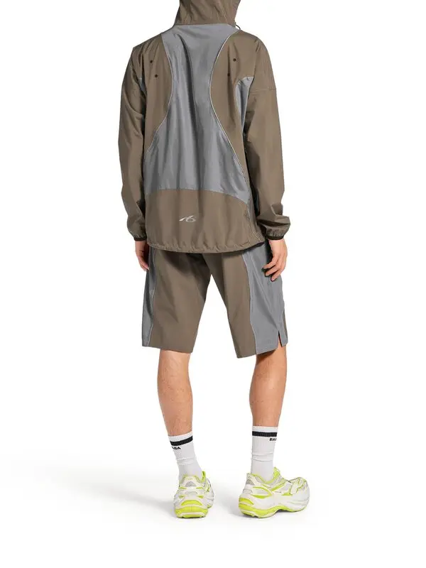 Balenciaga Men`s Techwear Zip-up Jacket In Grey