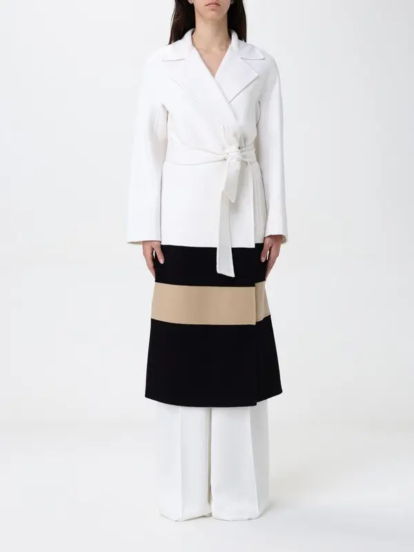Max Mara Virgin Wool Coat - White