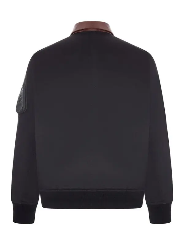 Sacai Utility Bomber Jacket With Leather Details