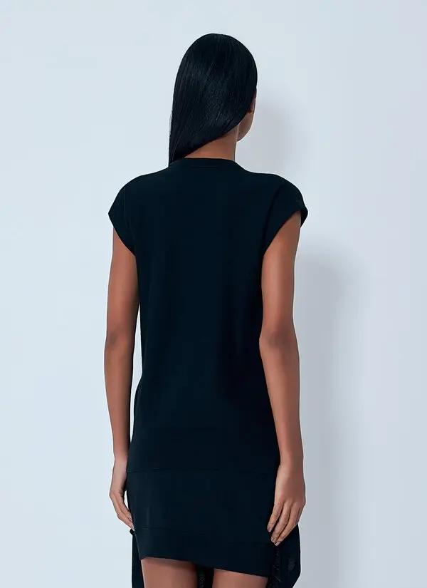LEMAIRE Sleeveless Buttoned Dress - Black