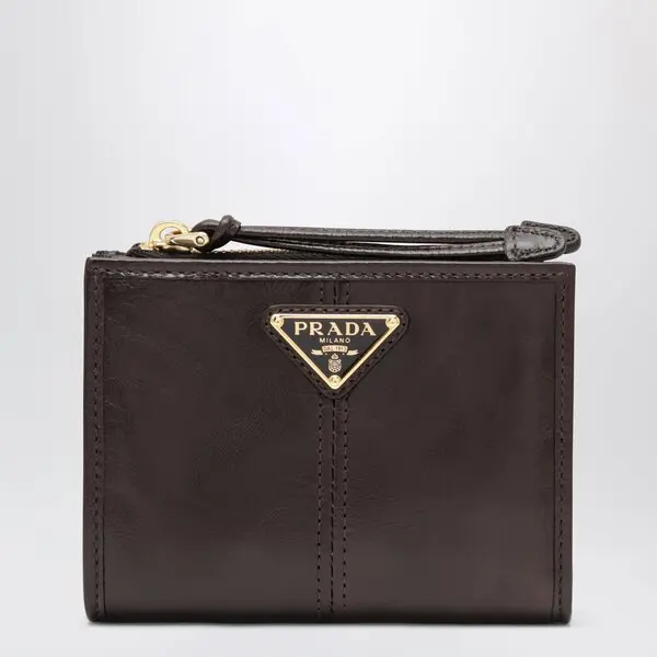Prada Small Dark Leather Wallet