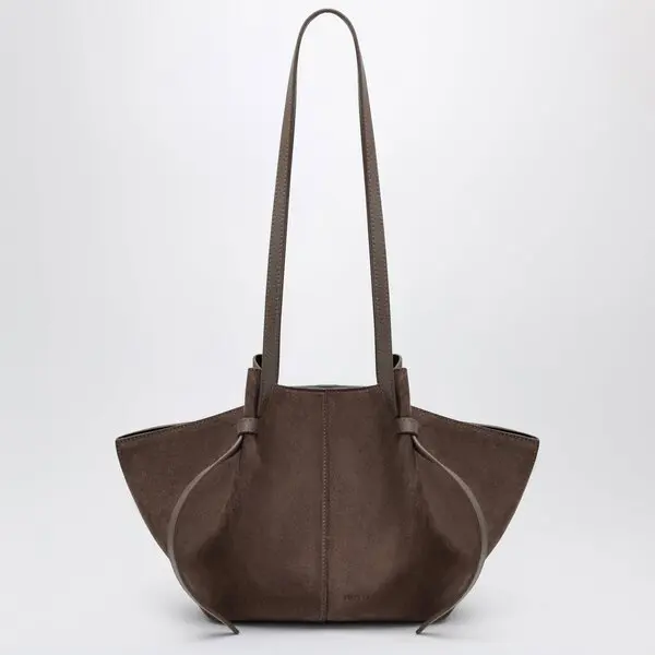 Yuzefi Mochi Suede Leather Bag - Brown