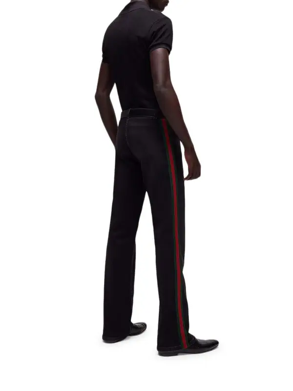 Gucci Cotton Denim Trousers With Web Ribbon