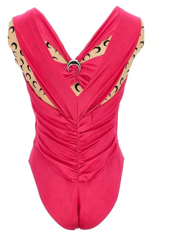 MARINE SERRE Logo Bodysuit - Pink