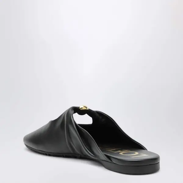 Loewe Pebble Sabot In Soft Lamb Nappa Leather - Black