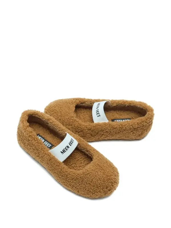Moon Boot Shearling Ballet Flats
