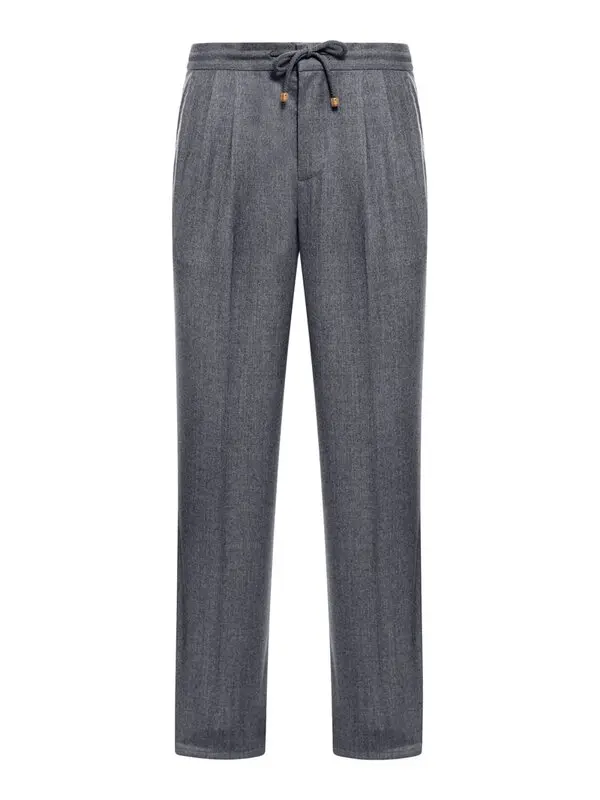 Brunello Cucinelli Wool Trousers With Pleats