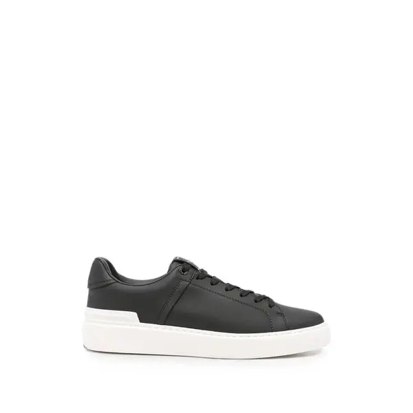 Balmain Matte Finish Low-top Trainers - Black