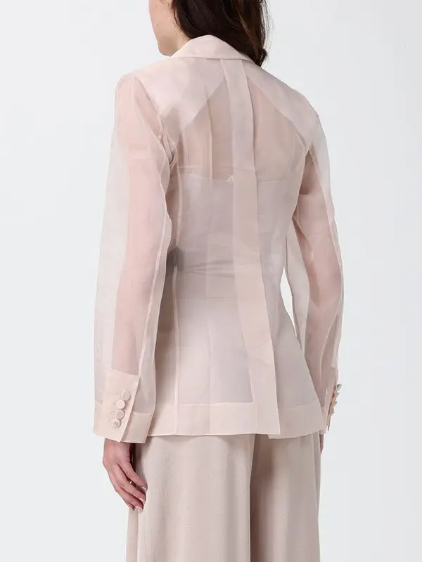 Max Mara Double Breasted Wool Blazer - Gray