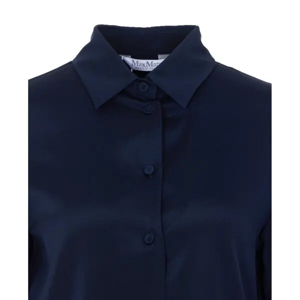 Max Mara Voliera Silk Blend Shirt - Blue