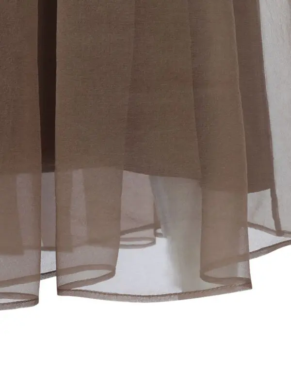 Brunello Cucinelli Silk Midi Skirt