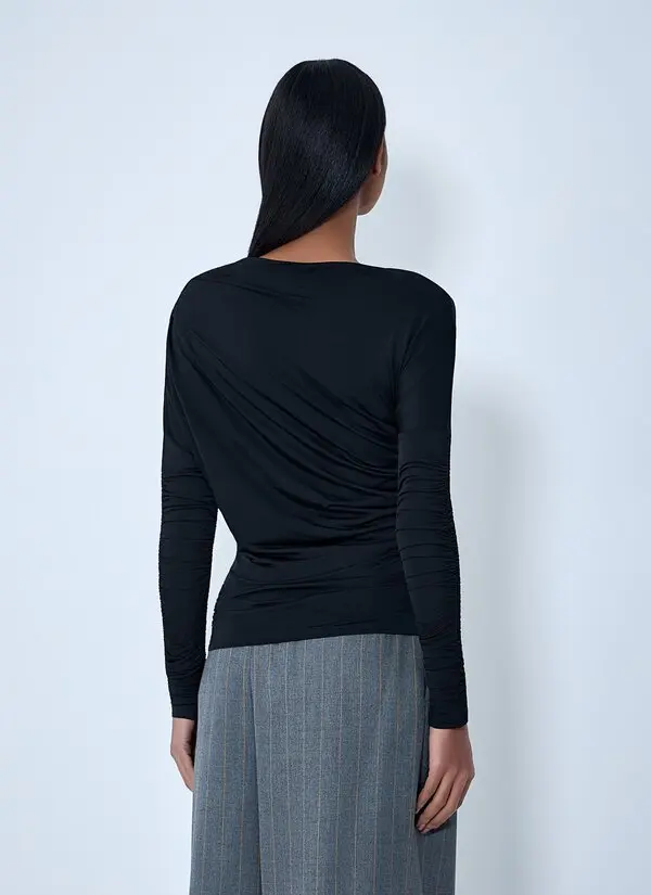 GANNI Draped Long Sleeve Top