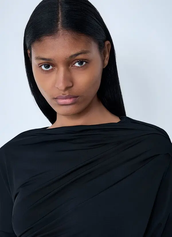 GANNI Draped Long Sleeve Top