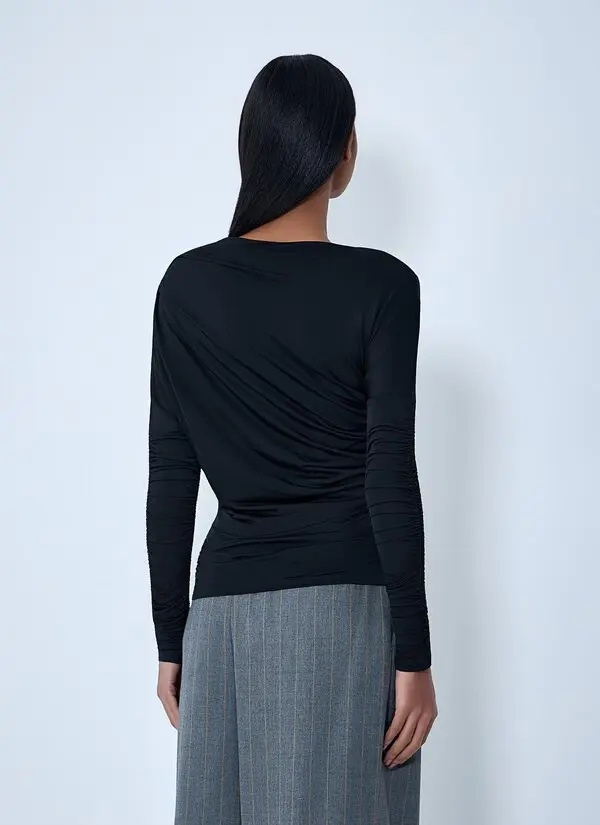 GANNI Draped Long Sleeve Top
