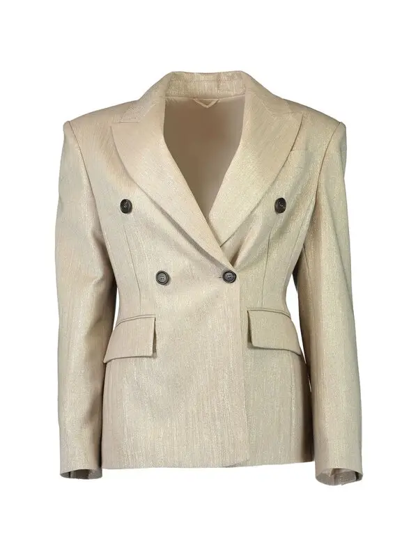 Brunello Cucinelli Wool Blend Double-breasted Jacket - Multicolor