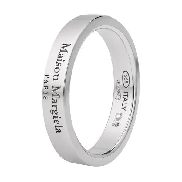 MAISON MARGIELA Reference Logo Ring - Silver