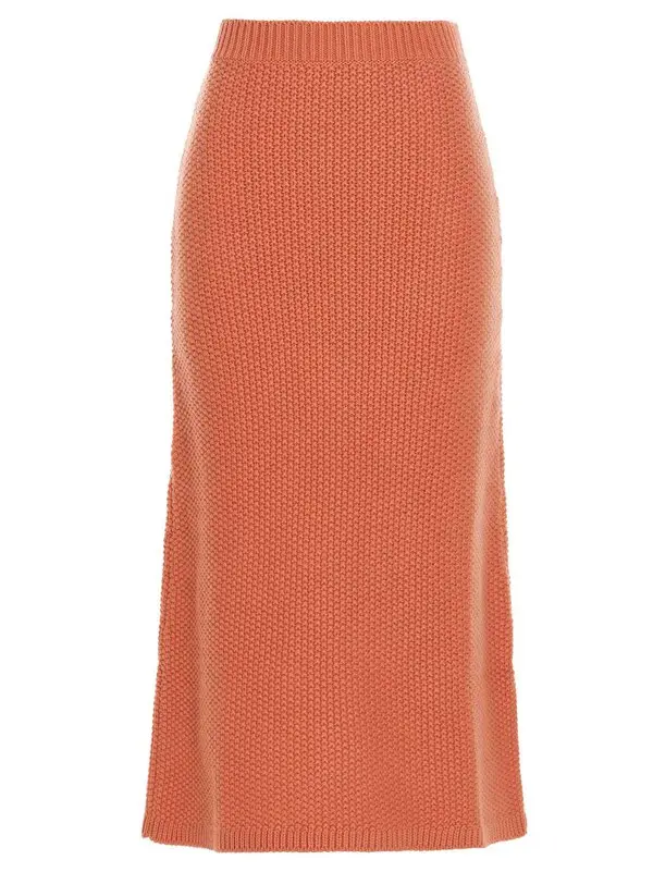 Chloé Knit Long Skirt - Orange