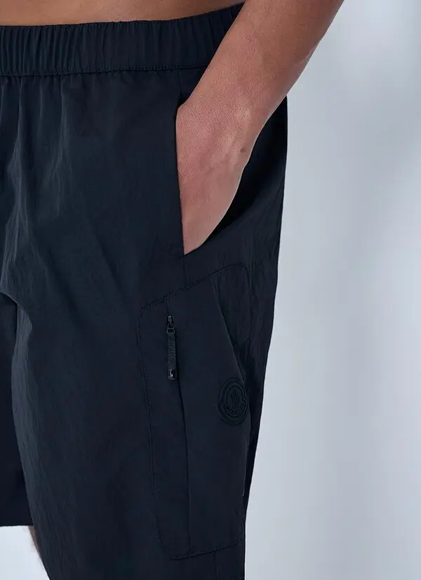 Moncler Elastic Waistband Swim Shorts