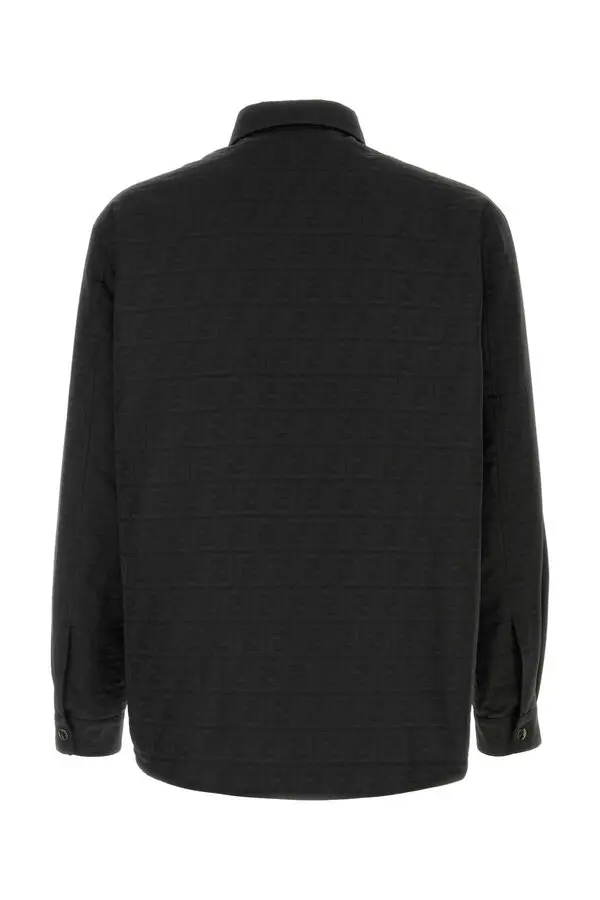 Fendi Embroidered Jacquard Overshirt - Black